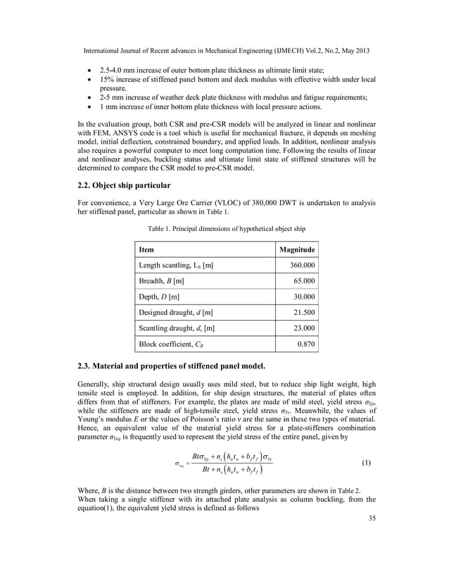 ULTIMATE LIMIT STATE ASSESSMENT OF STIFFENED PANEL STRUCTURES FOR VERY ...