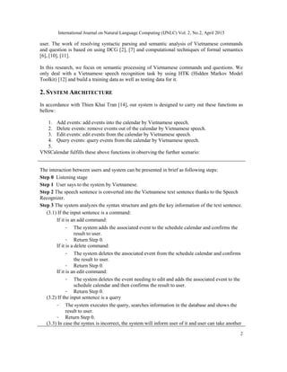 Semantic Processing Mechanism for Listening and Comprehension in VNScalendar System | PDF