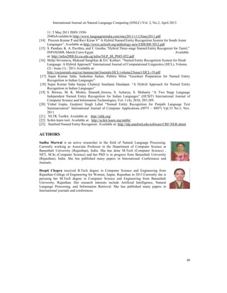 NERHMM: A Tool for Named Entity Recognition Based on Hidden Markov Model | PDF