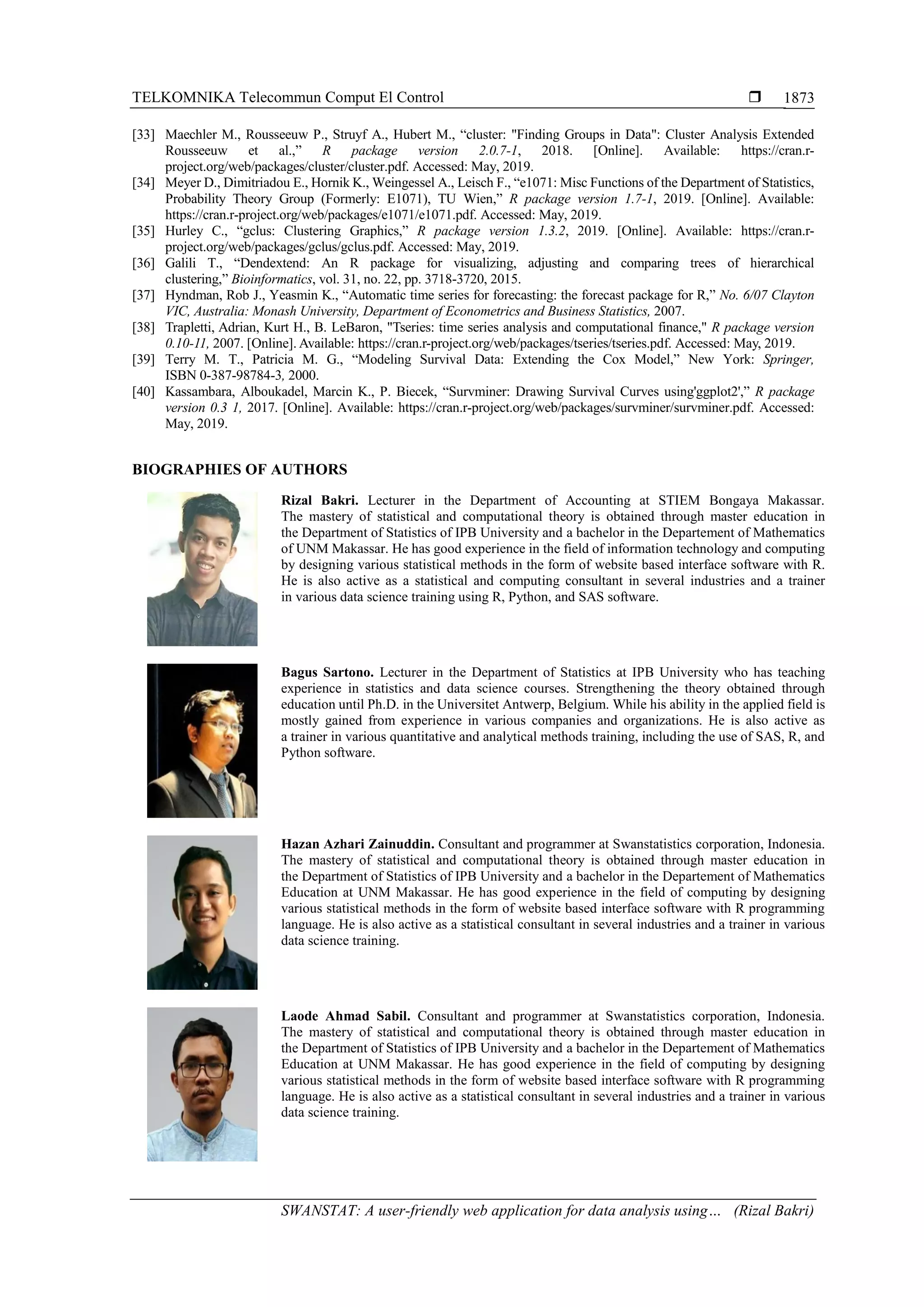 Swanstat A User Friendly Web Application For Data Analysis Using Shinydashboard Package In R Pdf