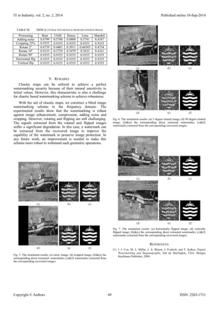 Blind Image Watermarking Based on Chaotic Maps | PDF