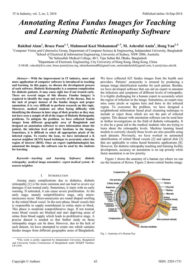 Annotating Retina Fundus Images for Teaching and Learning Diabetic ...
