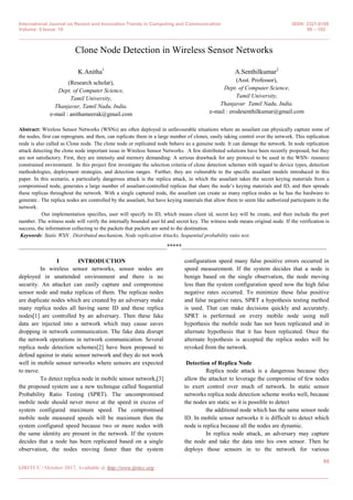 Clone Node Detection in Wireless Sensor Networks | PDF