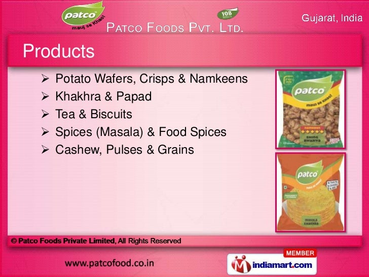 Patco Foods Private Limited Gujarat India