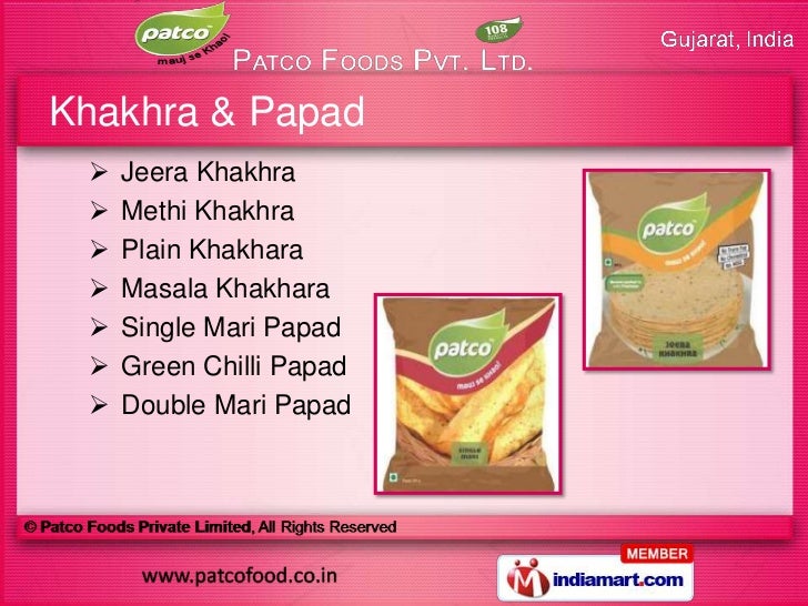 Patco Foods Private Limited Gujarat India