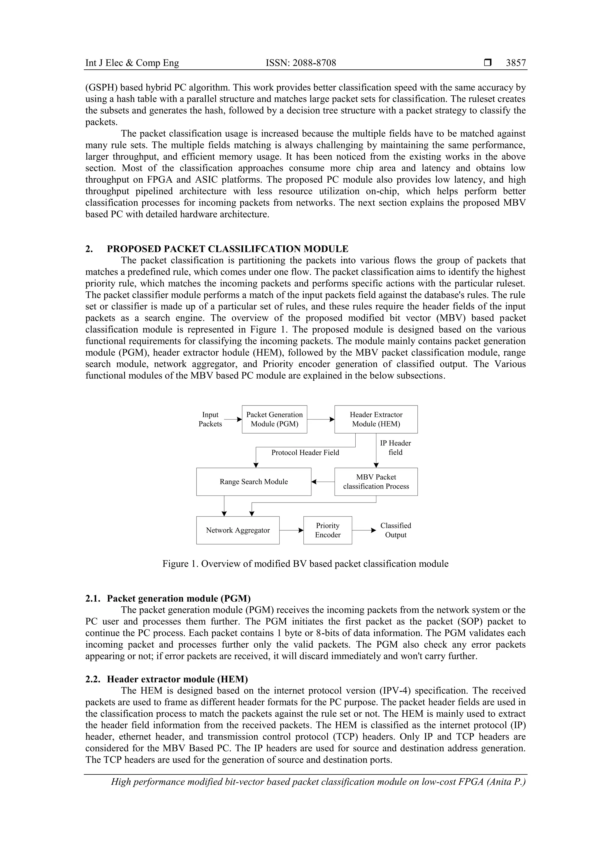 High performance modified bit-vector based packet classification module on low-cost FPGA | PDF