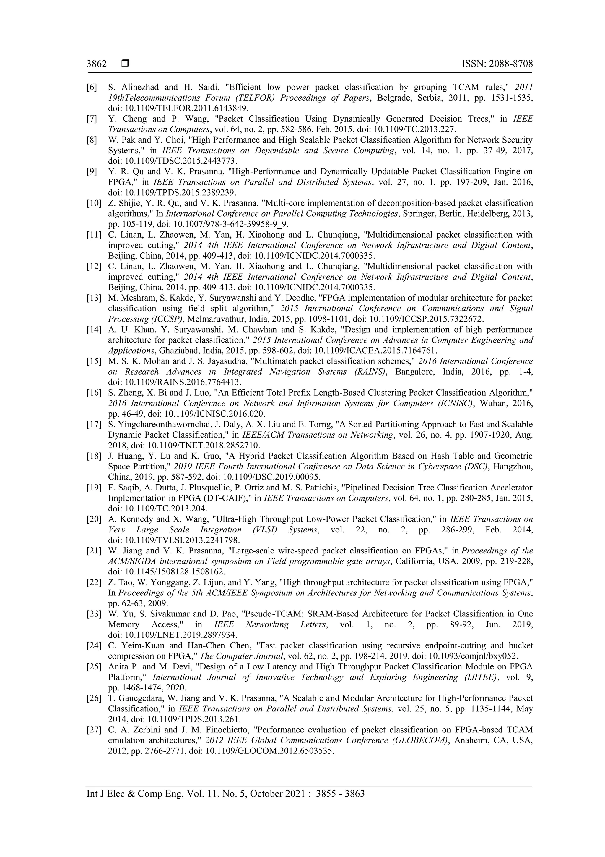 High performance modified bit-vector based packet classification module on low-cost FPGA | PDF