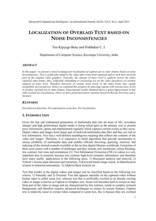 Localization of Overlaid Text Based on Noise Inconsistencies | PDF