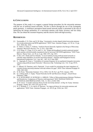 Artificial Neural Network in the Design of Rectangular Microstrip Antenna | PDF