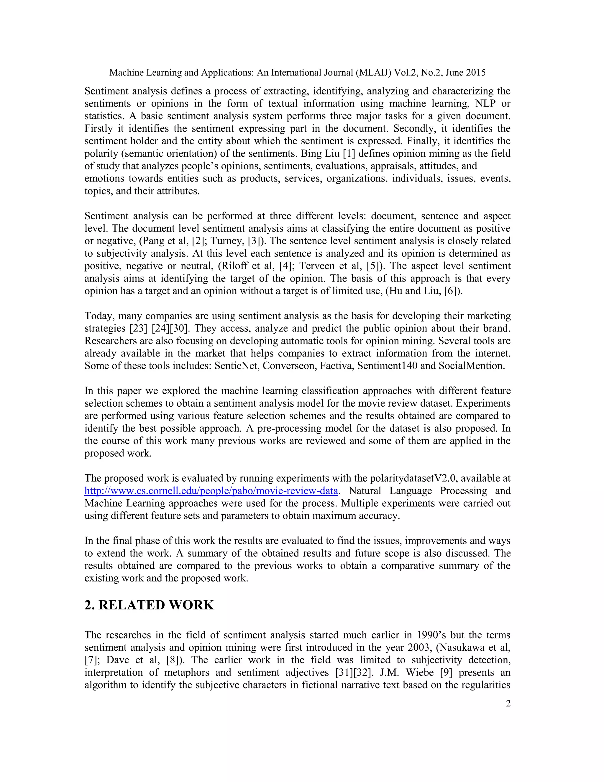 Feature Selection And Classification Approach For Sentiment Analysis Pdf