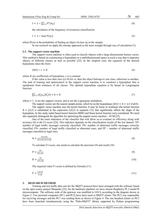 DoS attacks detection in MQTT networks | PDF | Internet | Computing