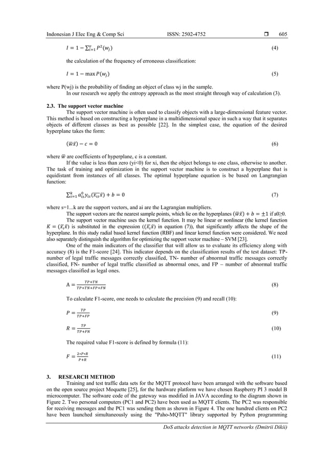 Dos Attacks Detection In Mqtt Networks Pdf
