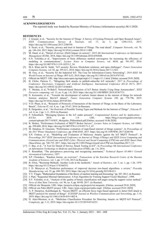 DoS attacks detection in MQTT networks | PDF | Internet | Computing