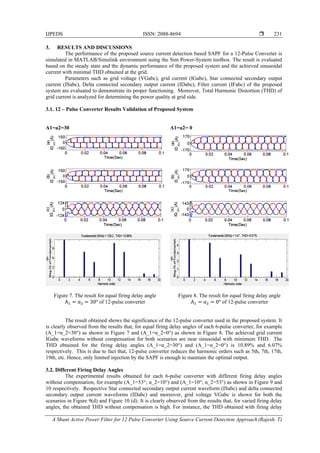 A Shunt Active Power Filter for 12 Pulse Converter Using Source Current Detection Approach | PDF
