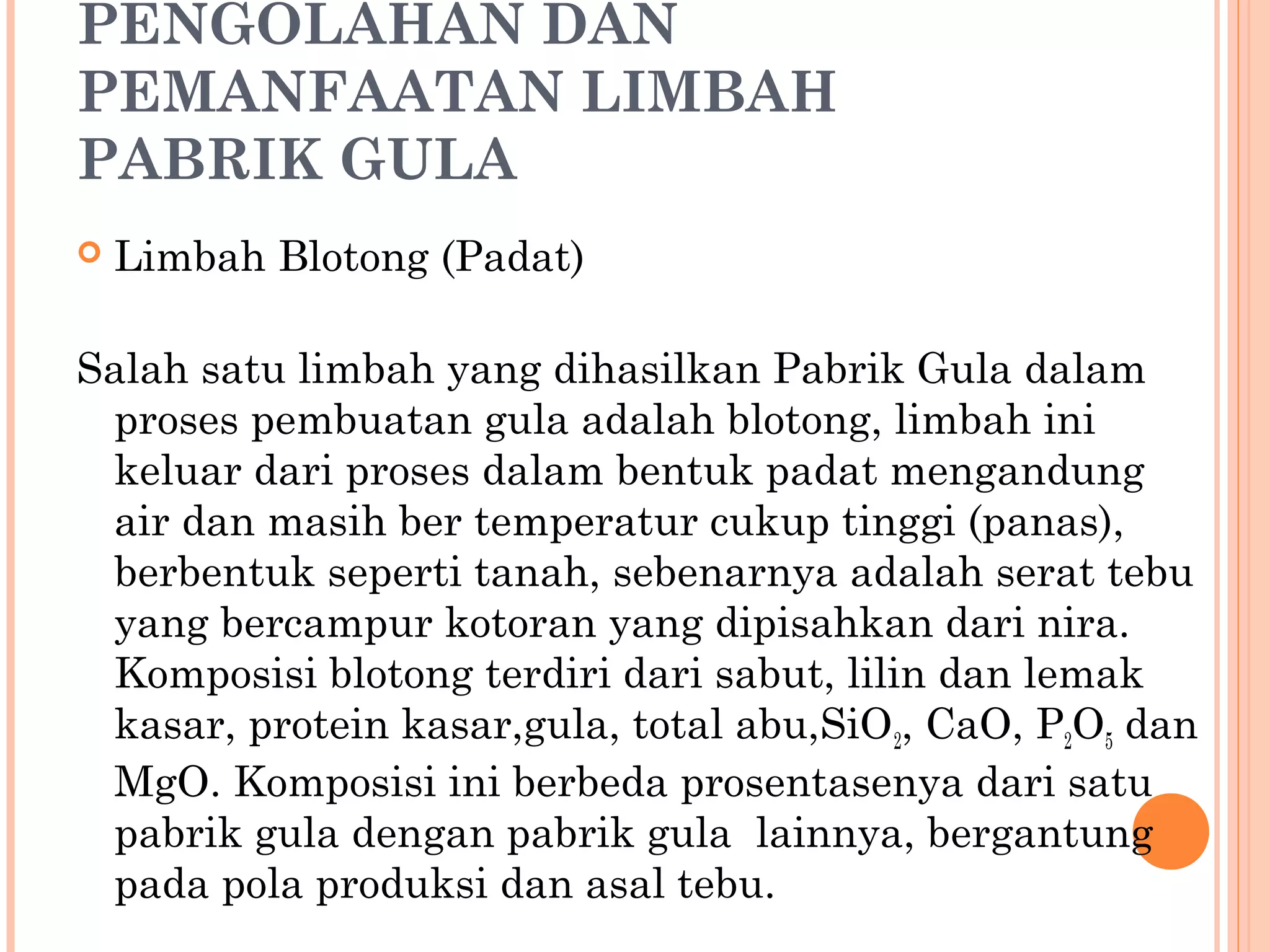 ALAT INDUSTRI KIMIA GULA | PPT