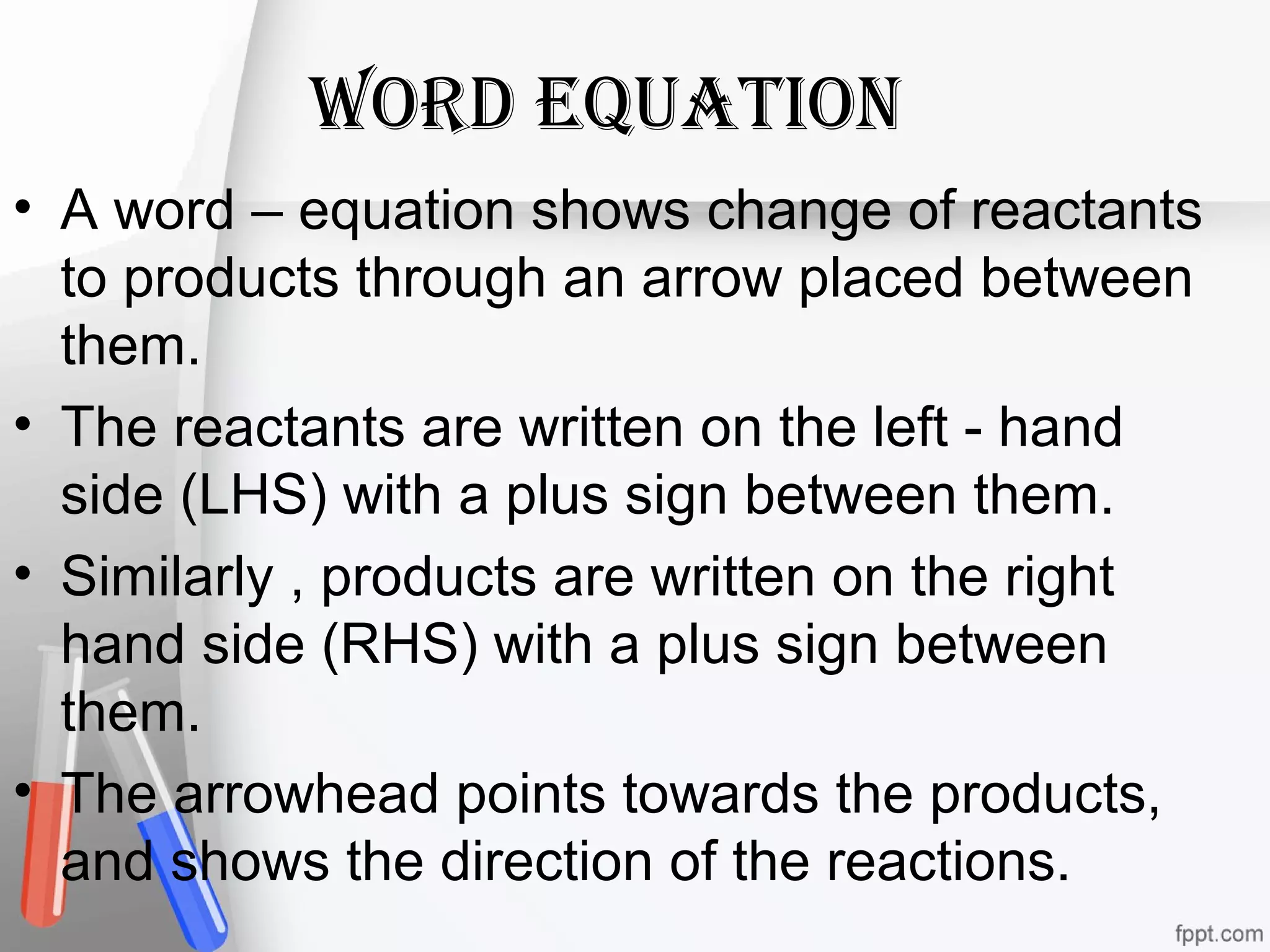 CHEMICAL REACTIONS AND EQUATIONS | PPT