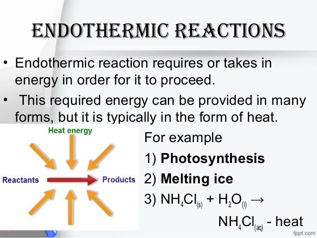 Endothermic Reaction Examples Endothermic Reaction Examples