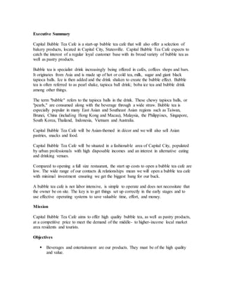 221881638 45758870-bubble-tea-cafe-business-plan | PDF