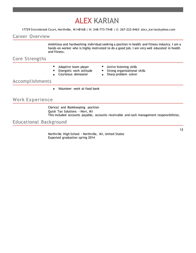 Alex Karian Resume | DOCX
