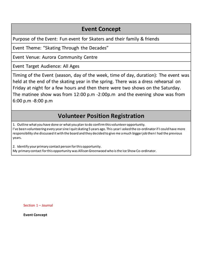 Volunteer Assignment | PDF