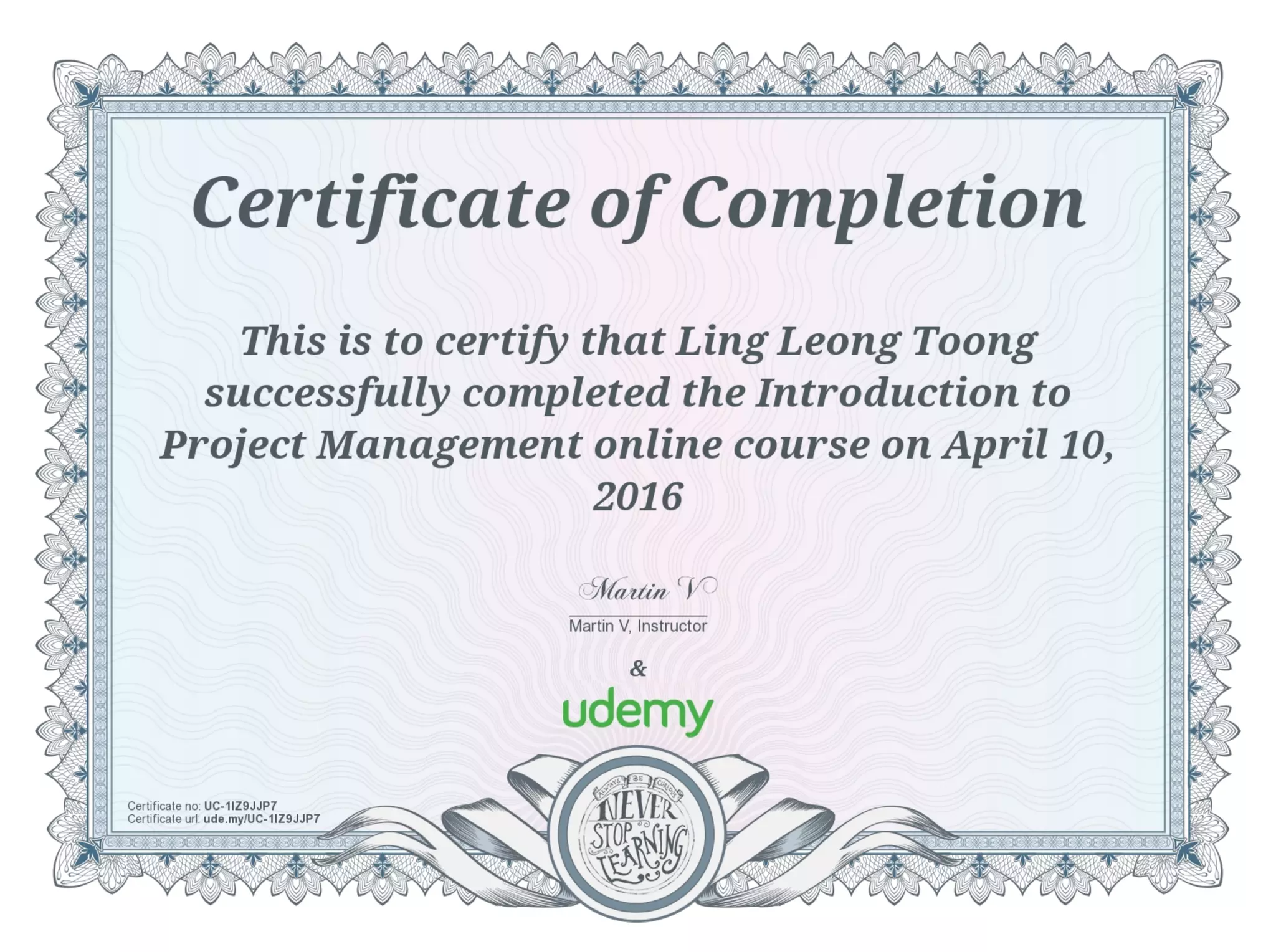 Introduction to Project Management Certificate | PDF