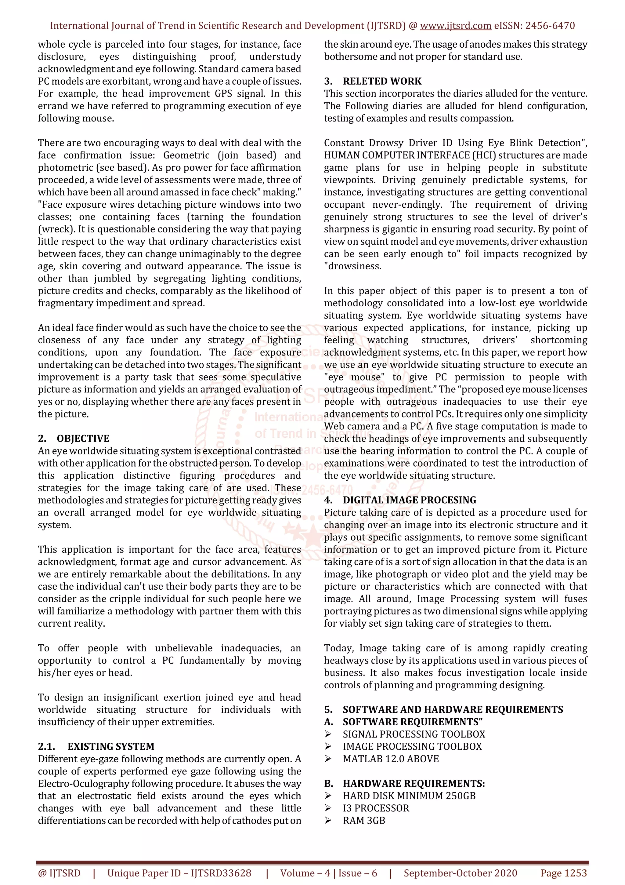 Implementation Of Eye Controlled Mouse Cursor For Physically Disabled Individual Pdf