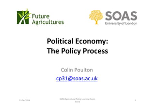 Colin Poulton: Political economy: the policy process | PDF
