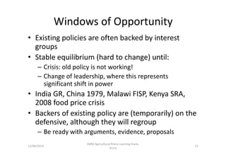 Colin Poulton: Political economy: the policy process | PDF