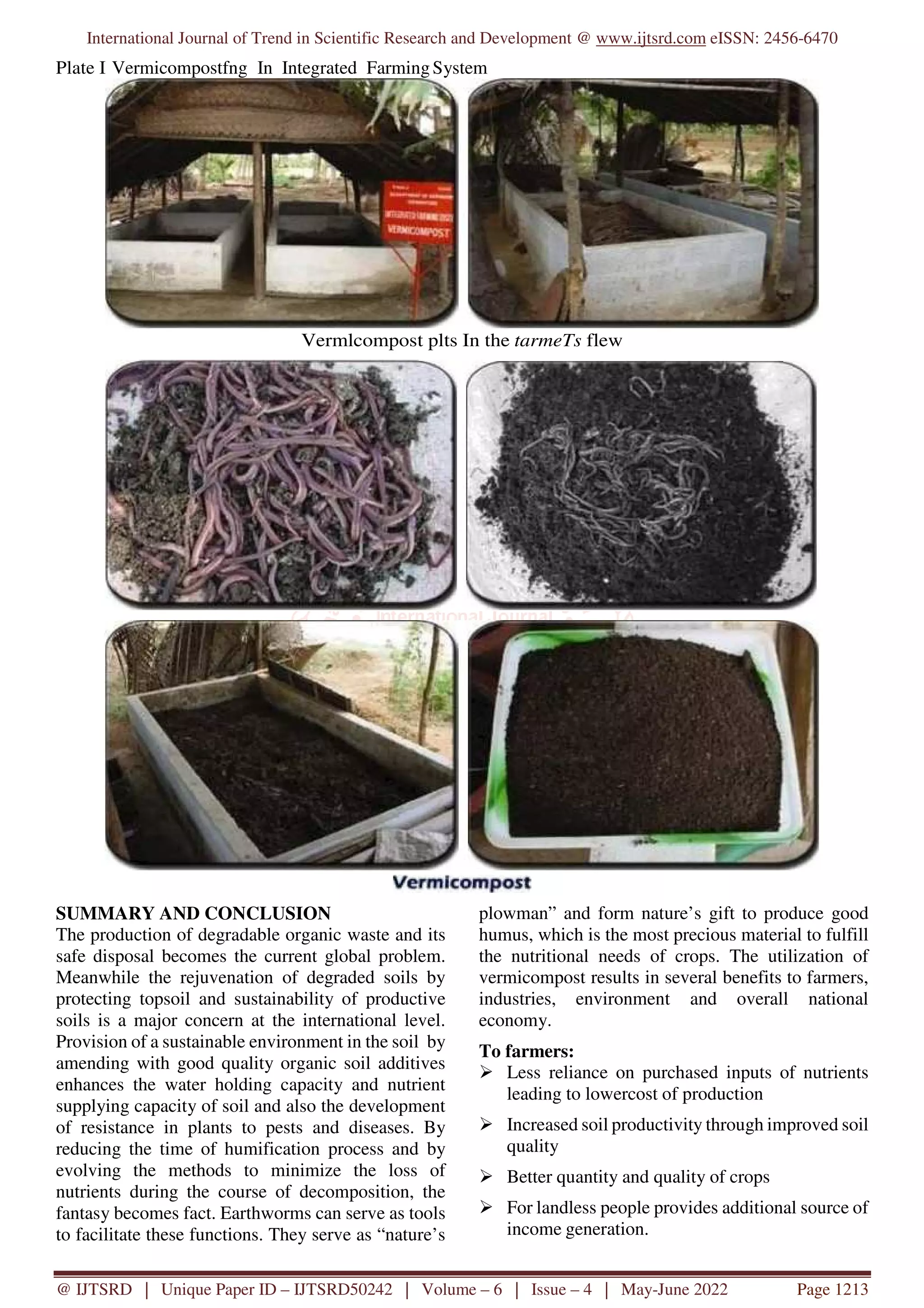 Production of Vermicompost from Domestic Waste with Cow Dung by using ...