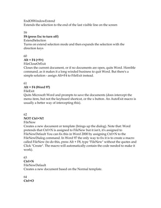 221 Shortcuts Microsoft | PDF