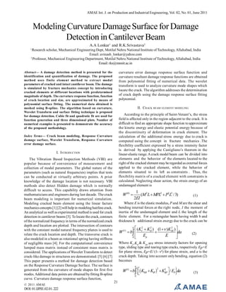 Modeling Curvature Damage Surface for Damage Detection in Cantilever Beam | PDF