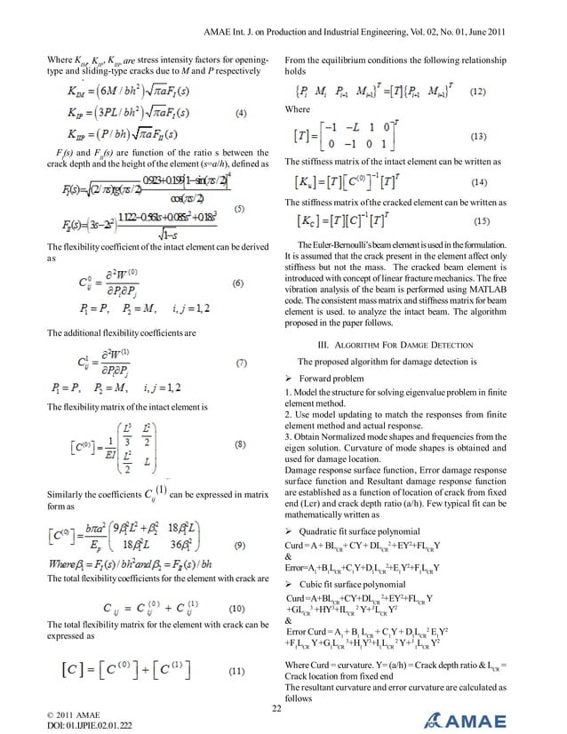 Modeling Curvature Damage Surface for Damage Detection in Cantilever Beam | PDF