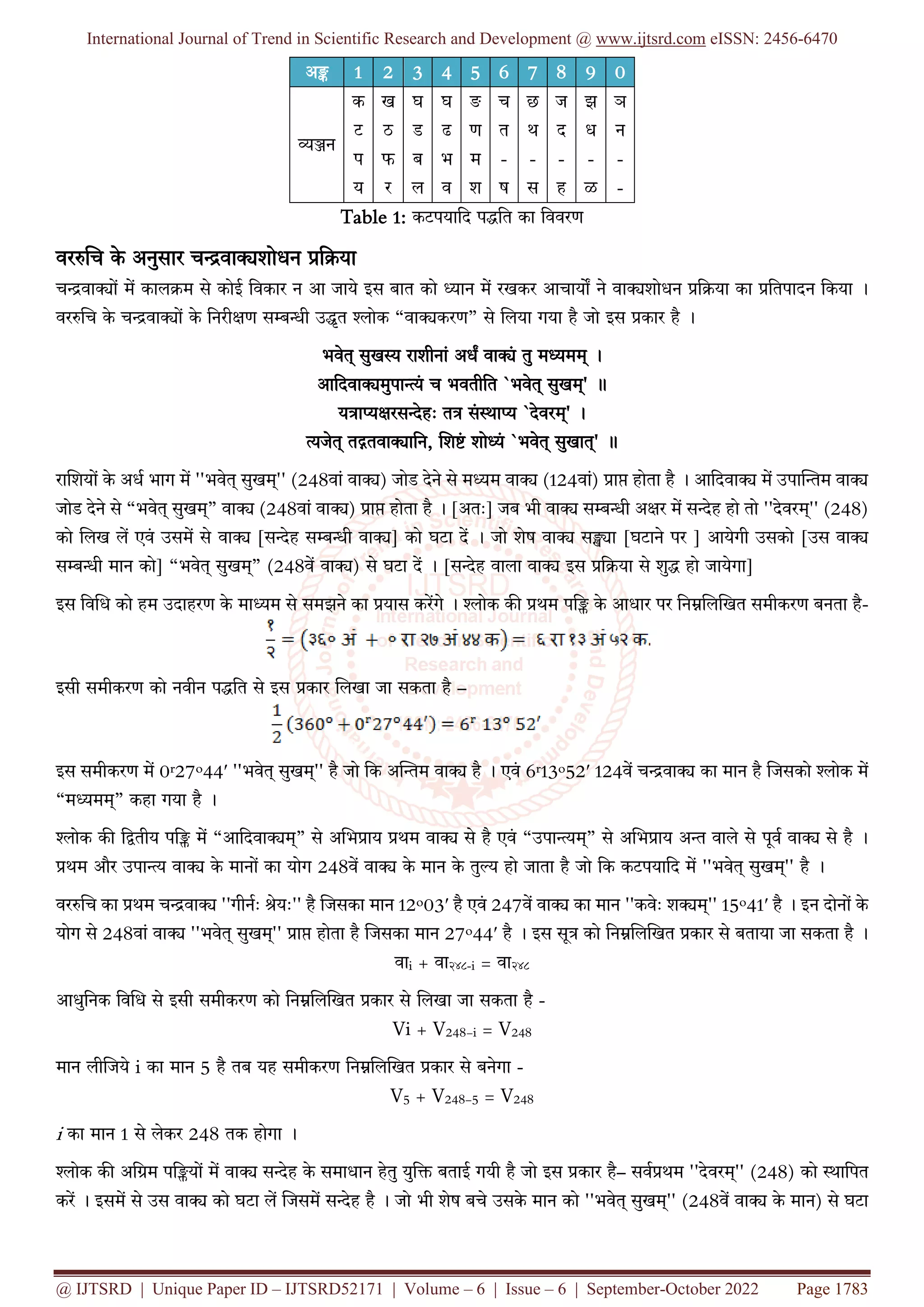 Vararuchi and Madhavas Chandravakya | PDF