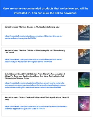 Nanostructured Titanium Dioxide Materials Properties Preparation And ...