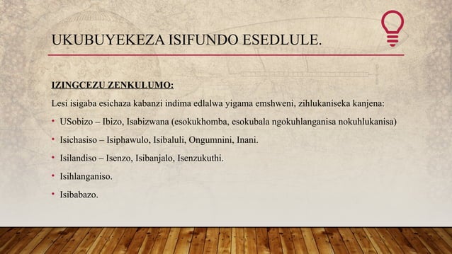 Izimo zokukhuluma izaga nezisho ngaphansi kwekhono lolimi {Izakhiwo ...