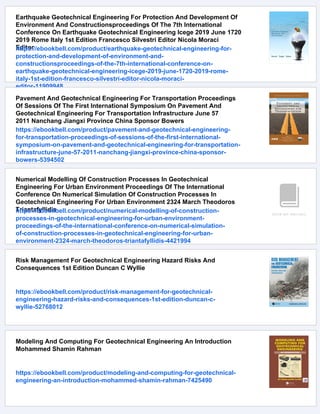 Geotechnical Engineering For Mine Waste Storage Facilities Geoffrey E Blight | PDF