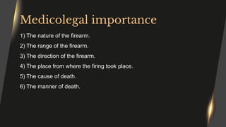 Forensic BALLISTICS # Identification of range of fire through wound ...