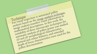 Identification and comparison of pollen grain Forensic Biology. .pptx