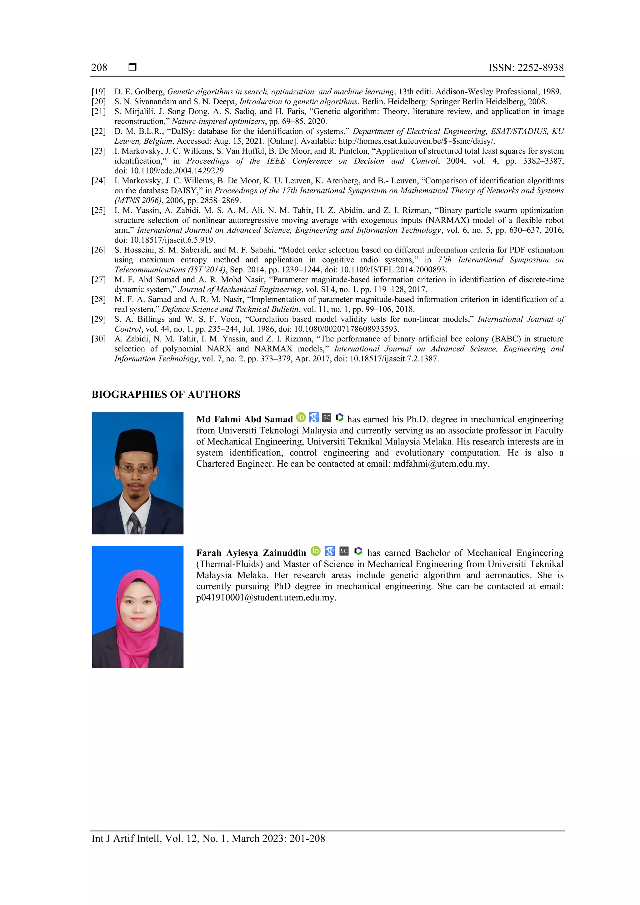 Single parent mating in genetic algorithm for real robotic system identification | PDF