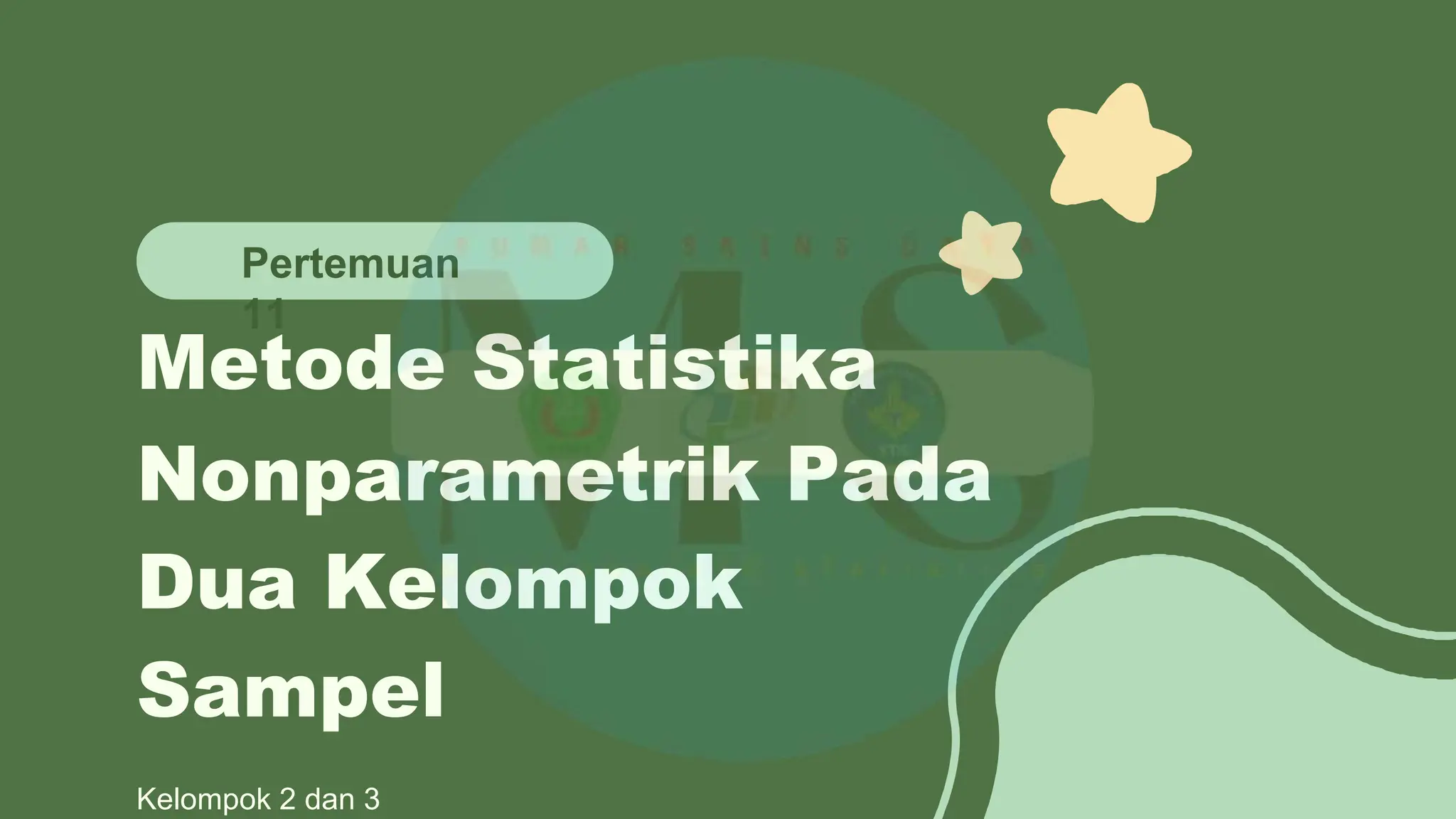 Metode Statistika non parametrik pada dua kelompok sampel.pptx