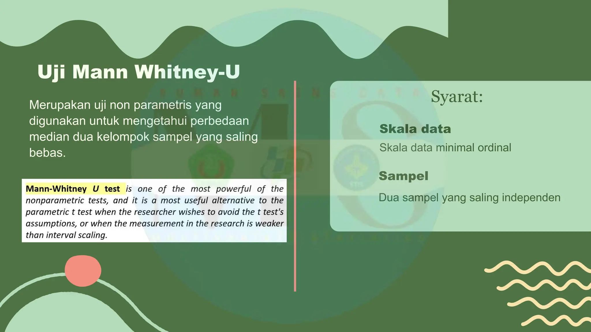 Metode Statistika non parametrik pada dua kelompok sampel.pptx