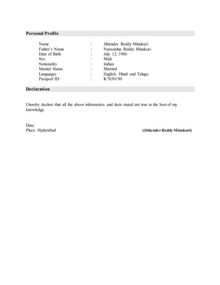Jithender_Reddy_M_Resume | PDF