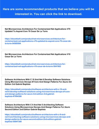 Net Microservices Architecture For Containerized Net Applications V60 ...
