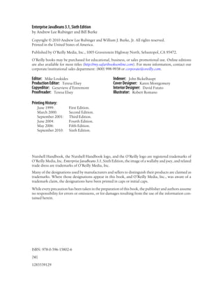 Enterprise Javabeans 31 Sixth Edition Andrew Lee Rubinger Bill Burke | PDF