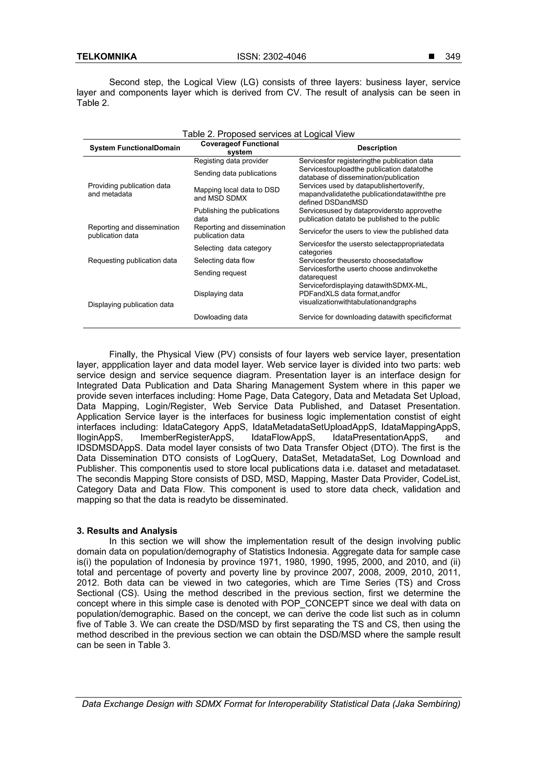 Data Exchange Design with SDMX Format for Interoperability Statistical ...