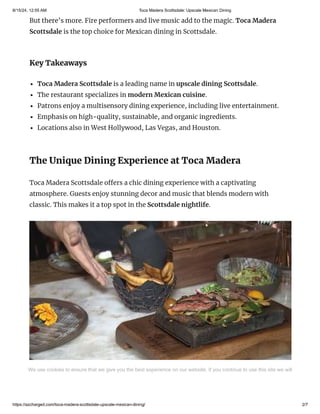Toca Madera Scottsdale: Upscale Mexican Dining. | PDF