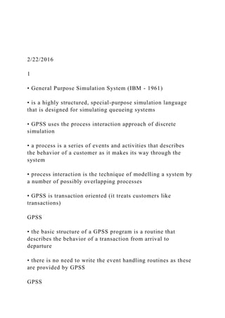 22220161• General Purpose Simulation System (IBM - 1.docx