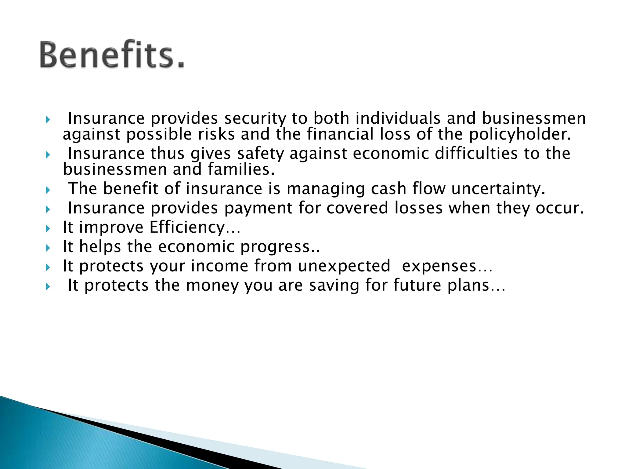 Insurance Types of insurance and its benefits | PPTX