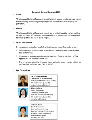 BUREAU OF INTERNAL REVENUE (BIR) | DOCX