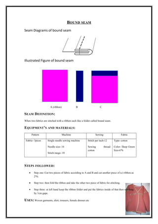 Differen types of seam | DOC